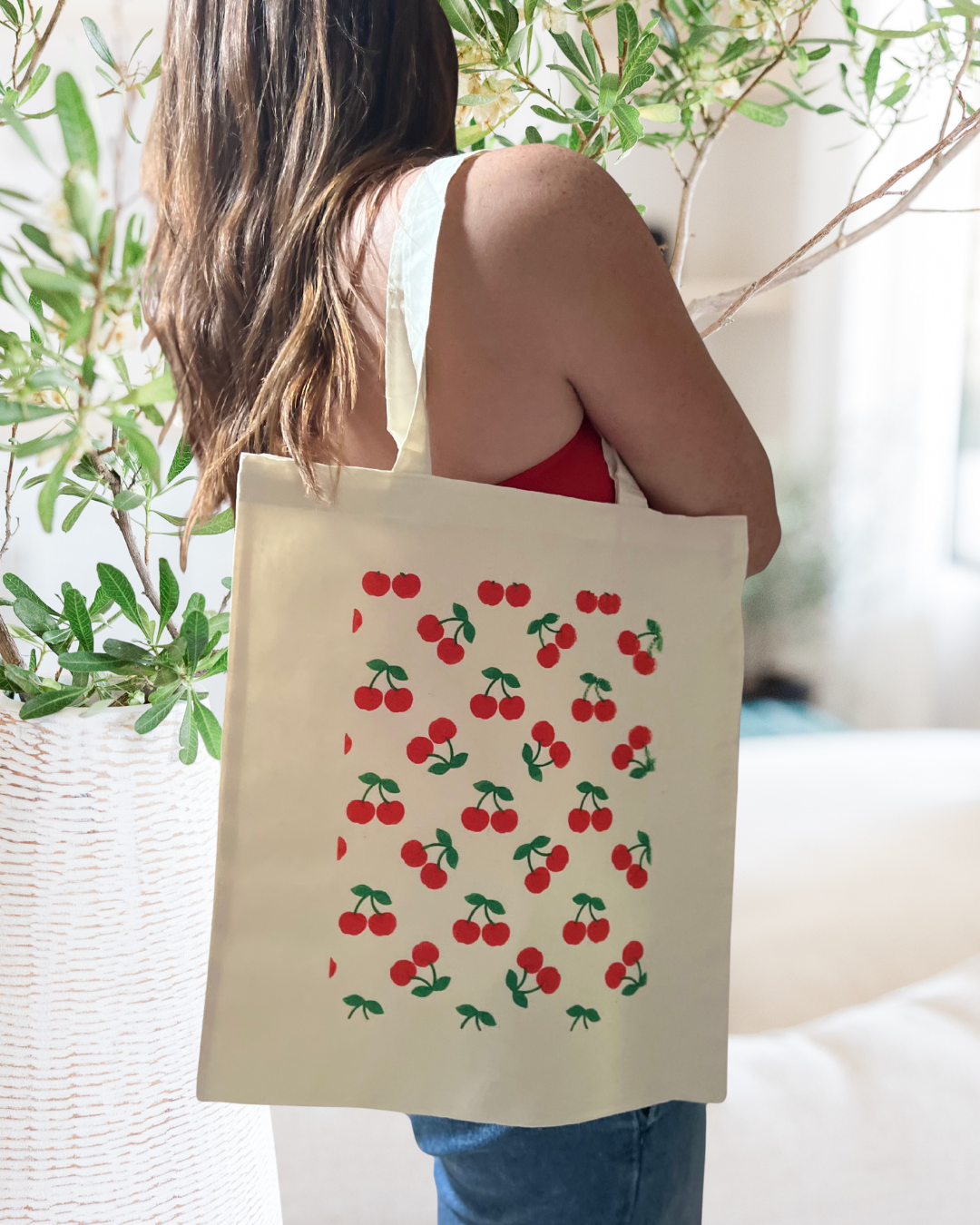 Cherry Tote Bag – HoneyB's Tees & More